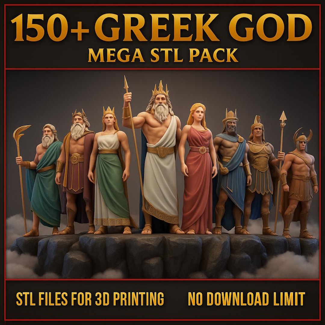 Greek God STL Mega Pack: 3D Print Mythology Figures - Etsy
