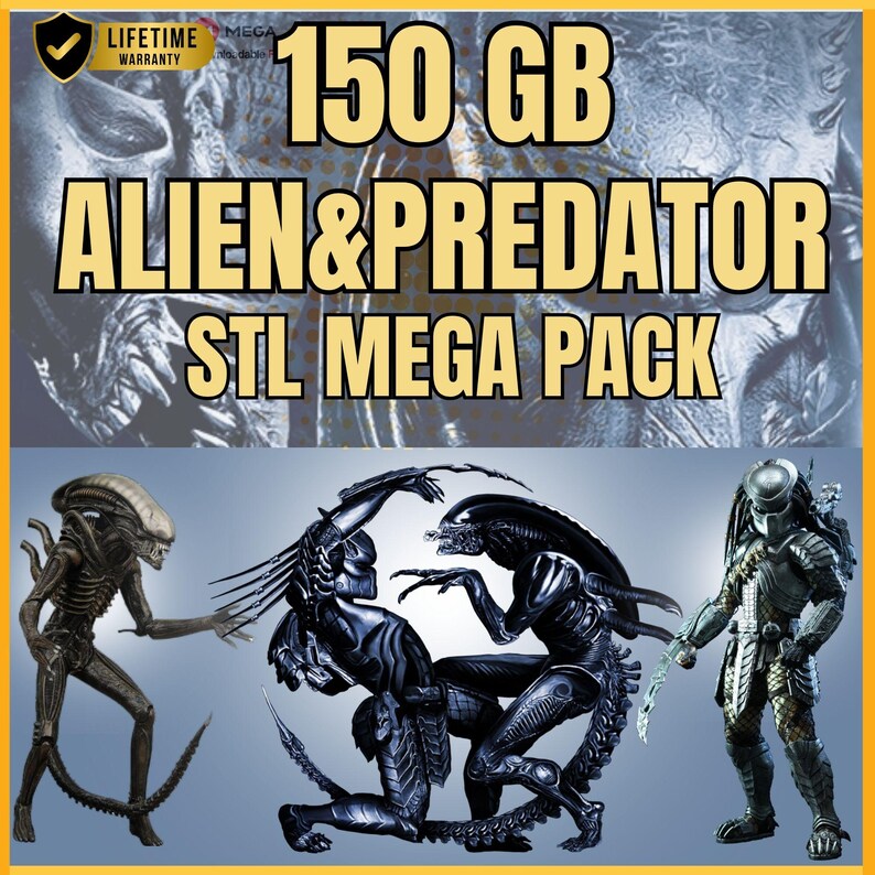 Alien Vs Predator 3D STL Mega Pack: 150GB Horror Models (3D Printable ...