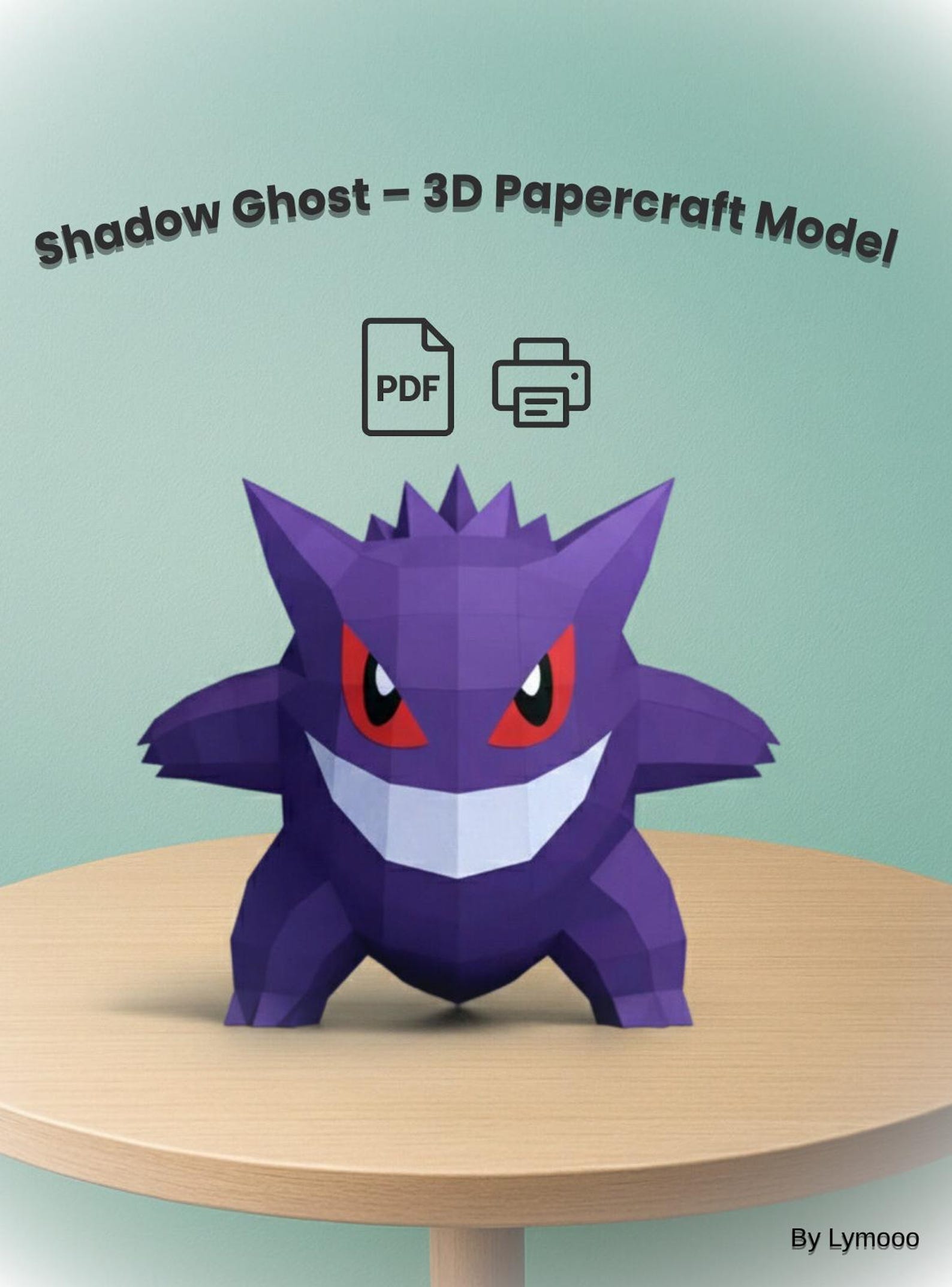 Shadow Ghost – 3D Papercraft DIY | Printable PDF Model | Geek Room ...