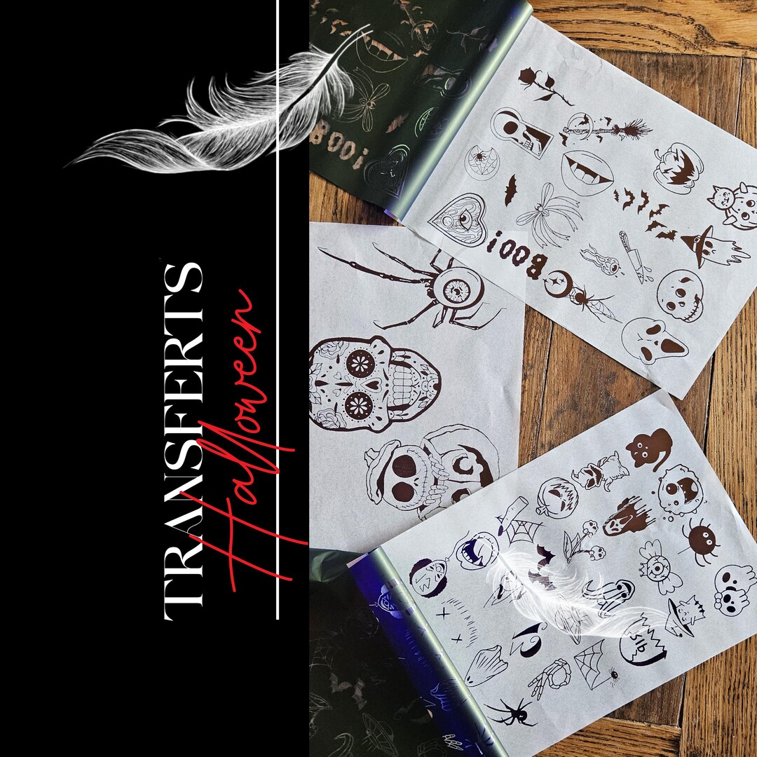 Temporary Tattoo Transfers: Halloween Theme - Etsy