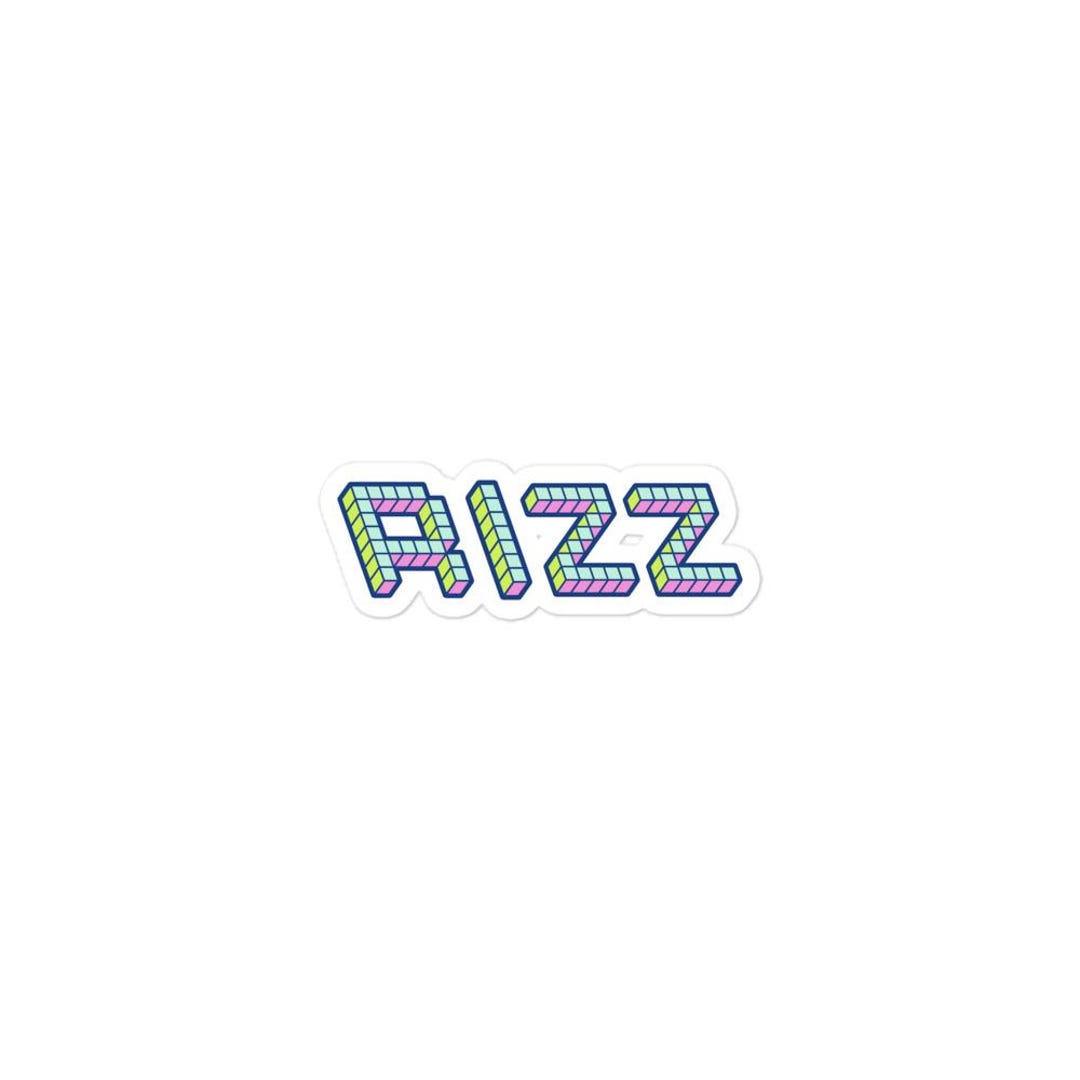 Cool Rizz Sticker | Pixelated Alphabets | Bubble-free Stickers - Etsy