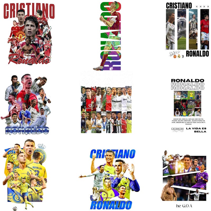 Christiano Ronaldo Design - Etsy