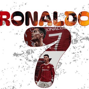 Ronaldo 7 PNG, Cristiano Ronaldo Typography Art, Football Legend Design ...