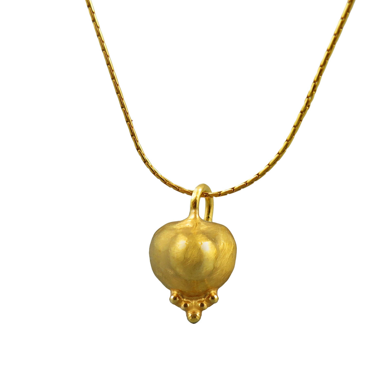 Gold Heart Pendant Necklace Heart Gold Jewelry Golden Heart - Etsy