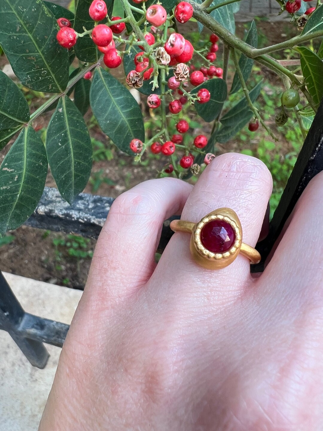 Ruby Gold Ring, Dainty Ruby Ring, Solitaire Ruby Ring, Red Ruby Jewelry, Ruby Gemstone Ring ...