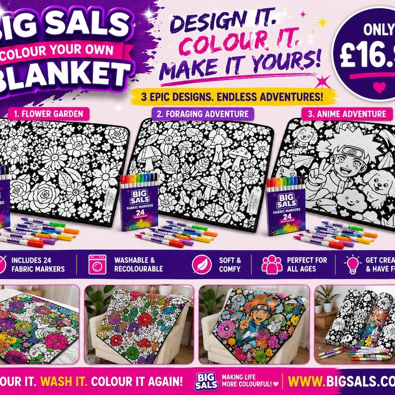 Colouring Blanket - Etsy UK