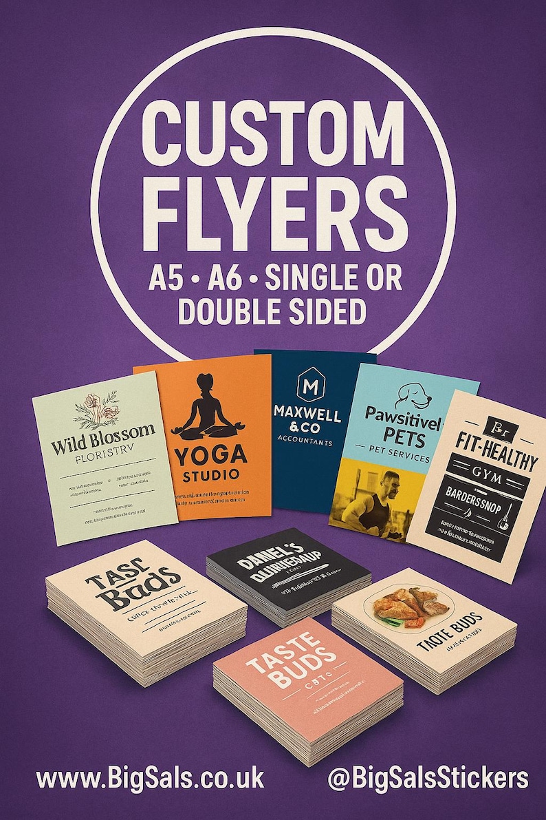 Custom A5/A6 Promotional Flyers - Etsy