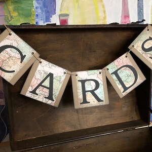 Travel Themed CARDS Banner- Travel Themed Wedding Cards Banner- Map ...
