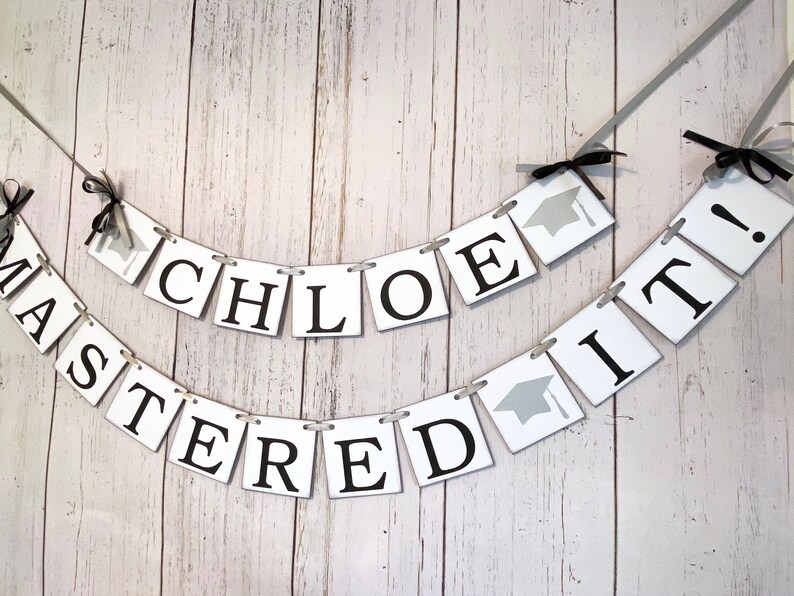 Masters Degree Graduation Banner Graduation Decoration - Etsy