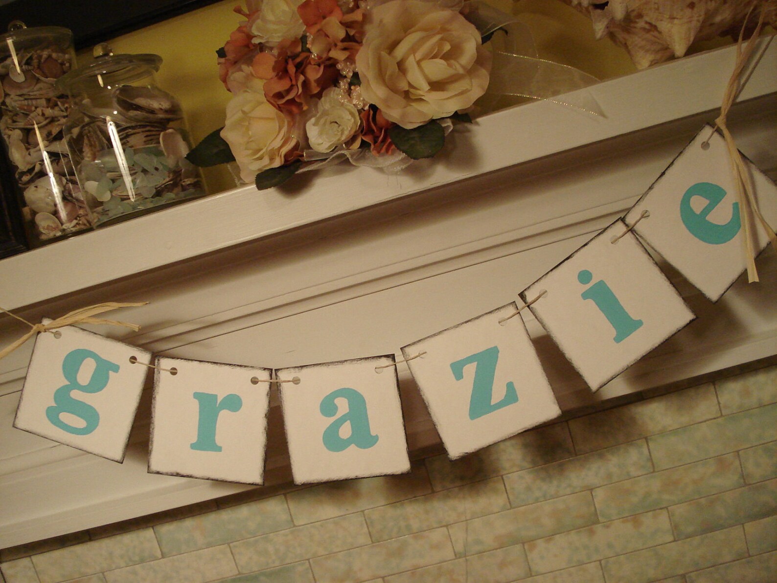 Wedding Banners GRAZIE Banner Italian Wedding Decor | Etsy