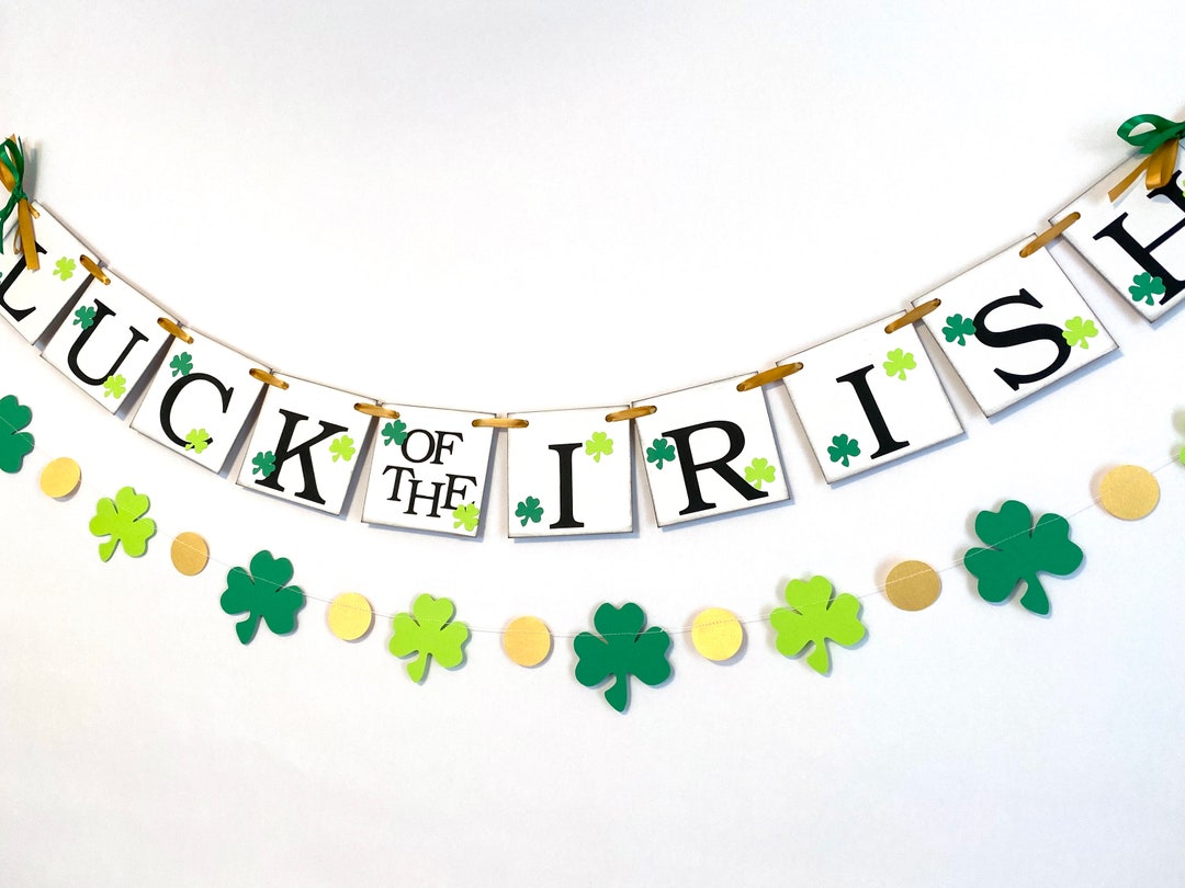 Luck of the Irish Banner St Patrick's Day Decorations Irish Garland ...