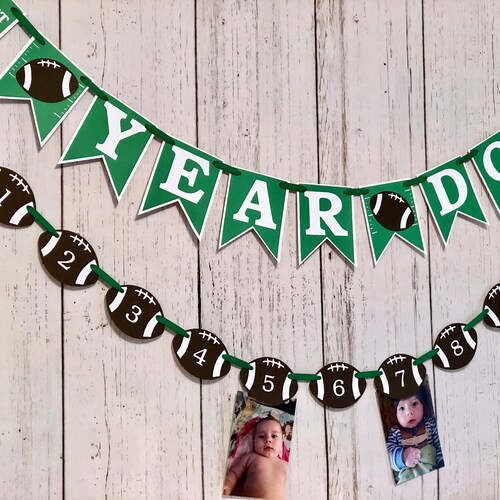 Football 1st Birthday Decorations. First Year Down Football - Etsy