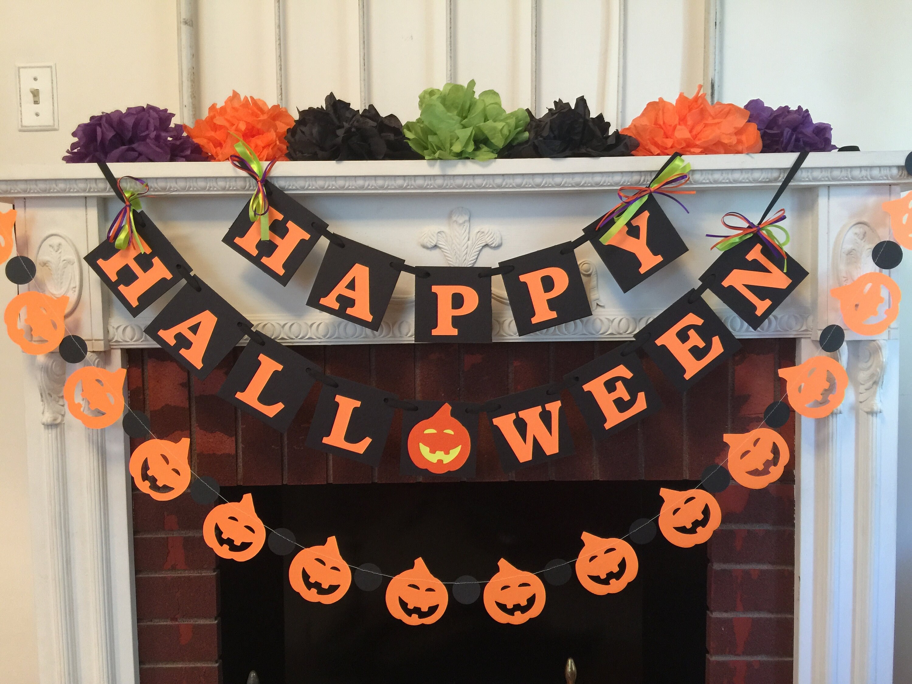 Halloween decorations Happy Halloween Banner Halloween | Etsy