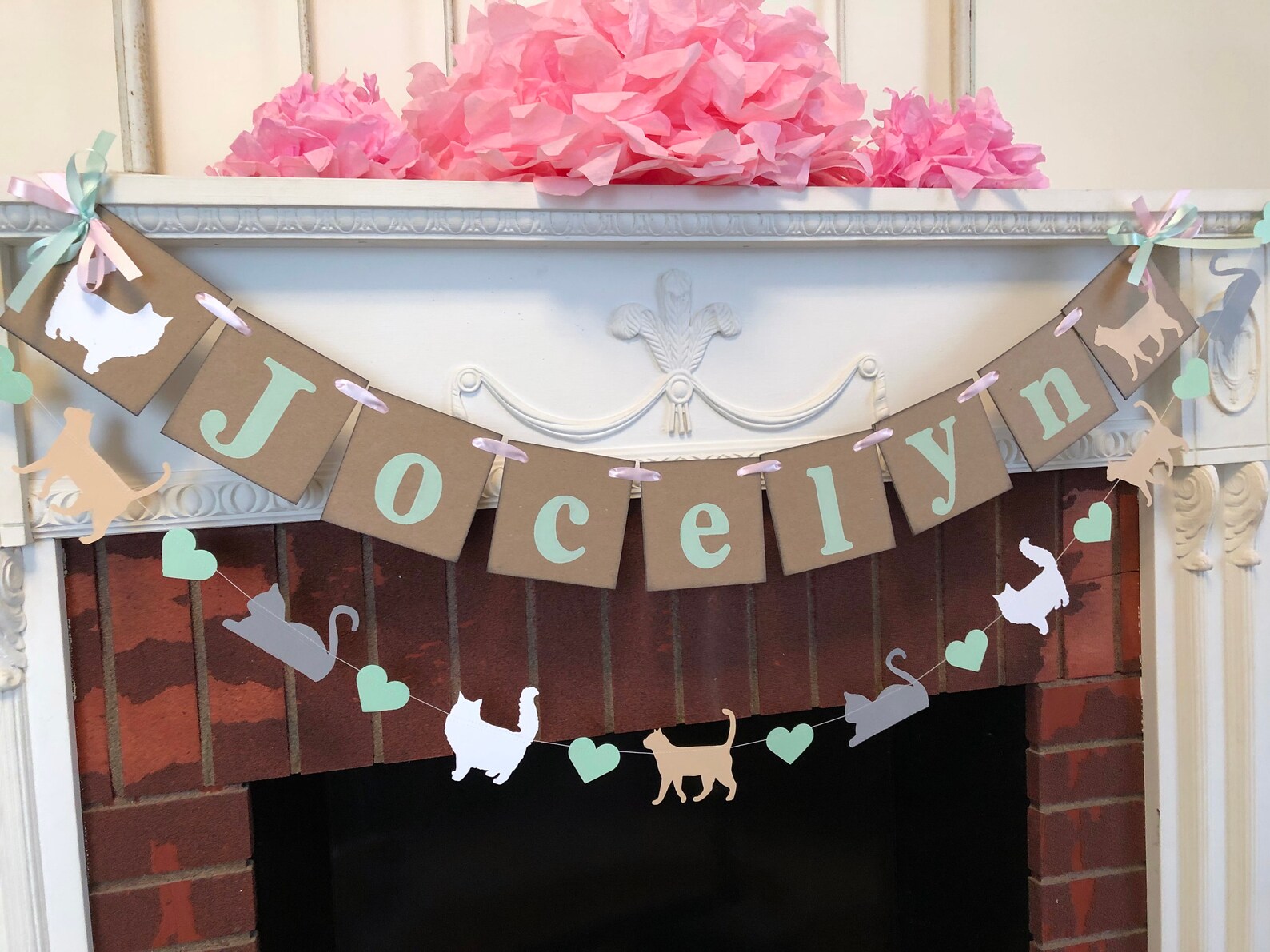 Custom Kitty Cat Birthday Decorations Cat Baby Shower - Etsy