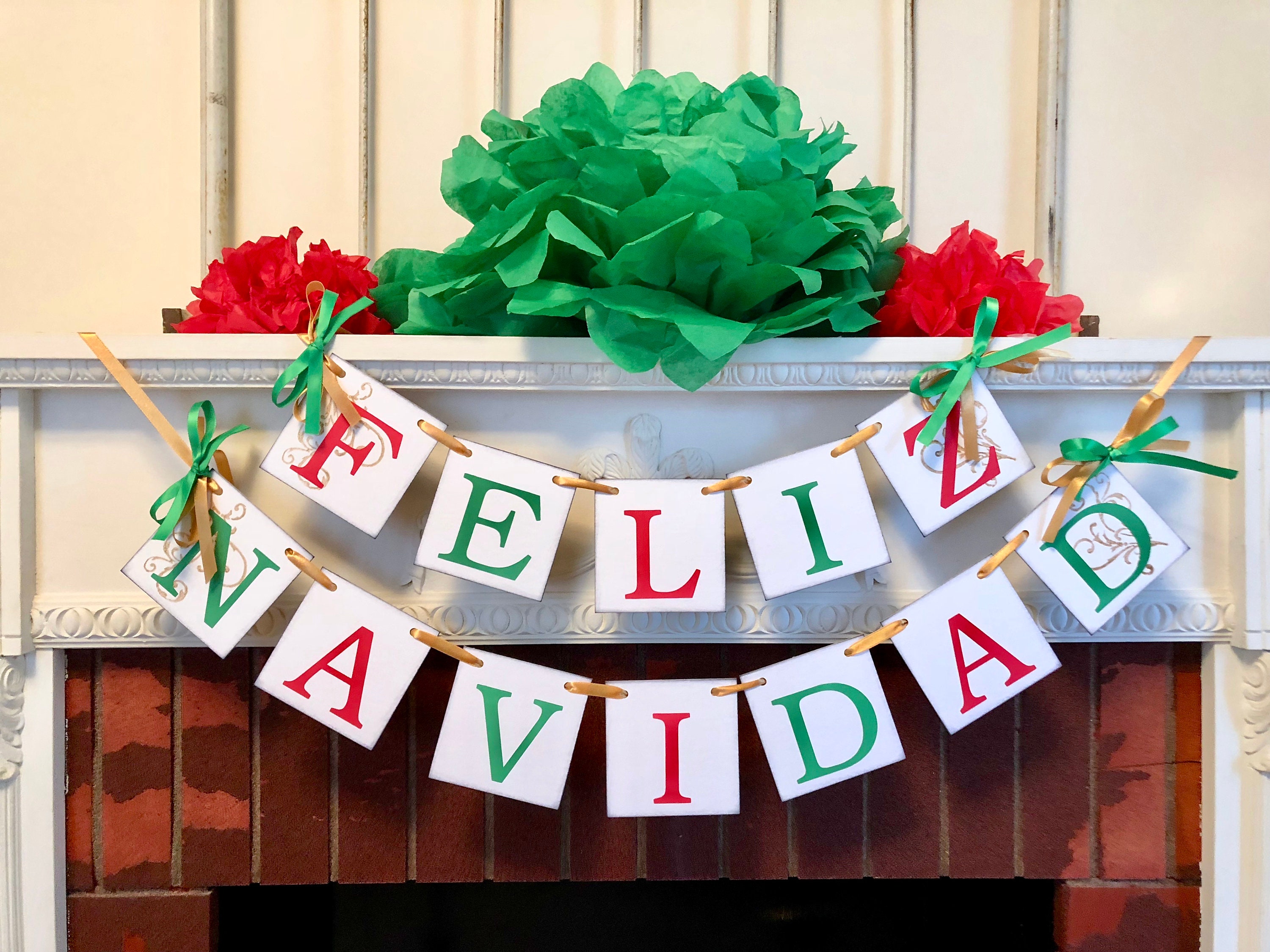 Feliz Navidad Banner Spanish Christmas Decor Spanish | Etsy