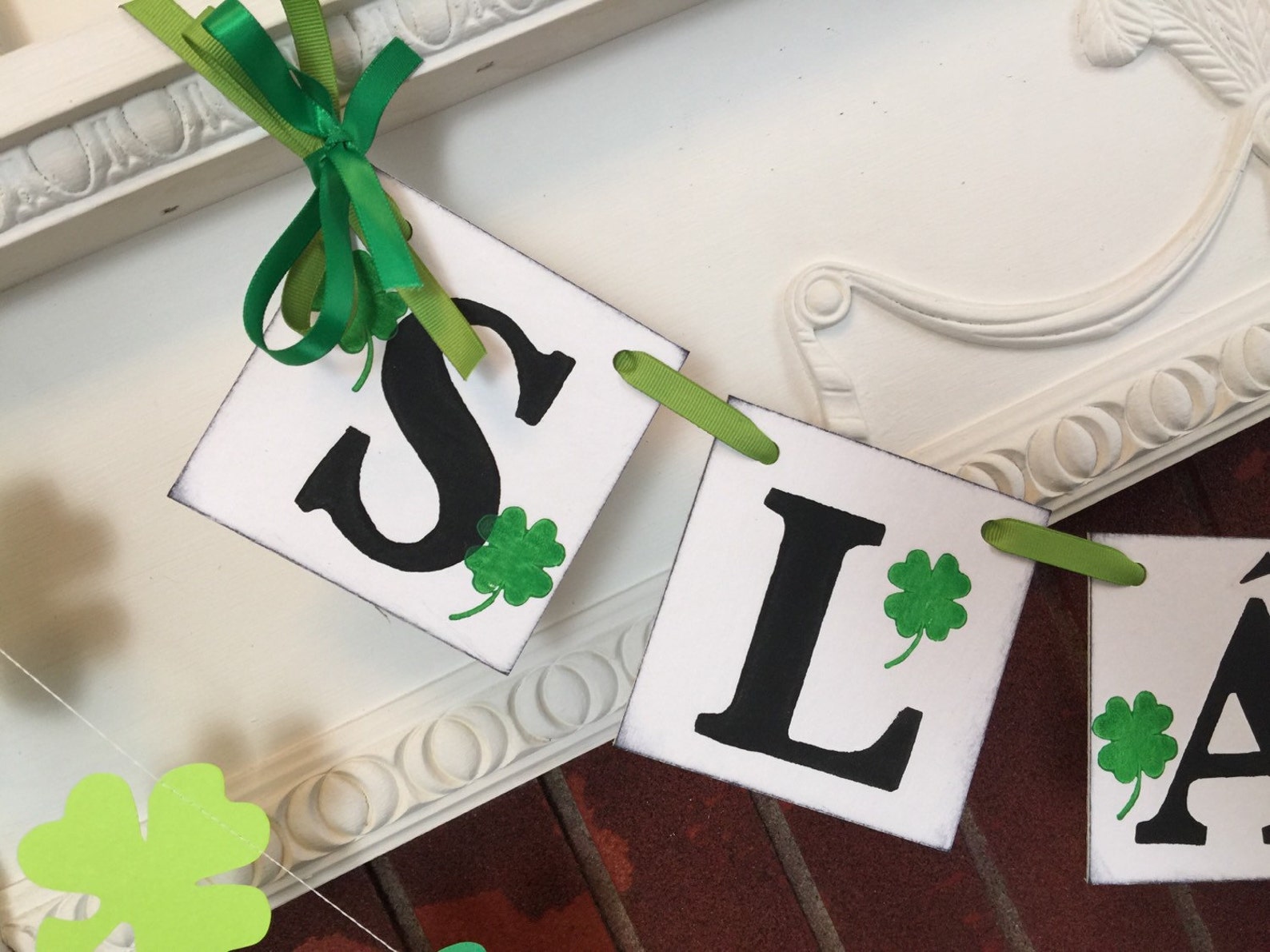 St Patricks Day Decor SLAINTE Banner St Patricks Day Banner St Pattys ...