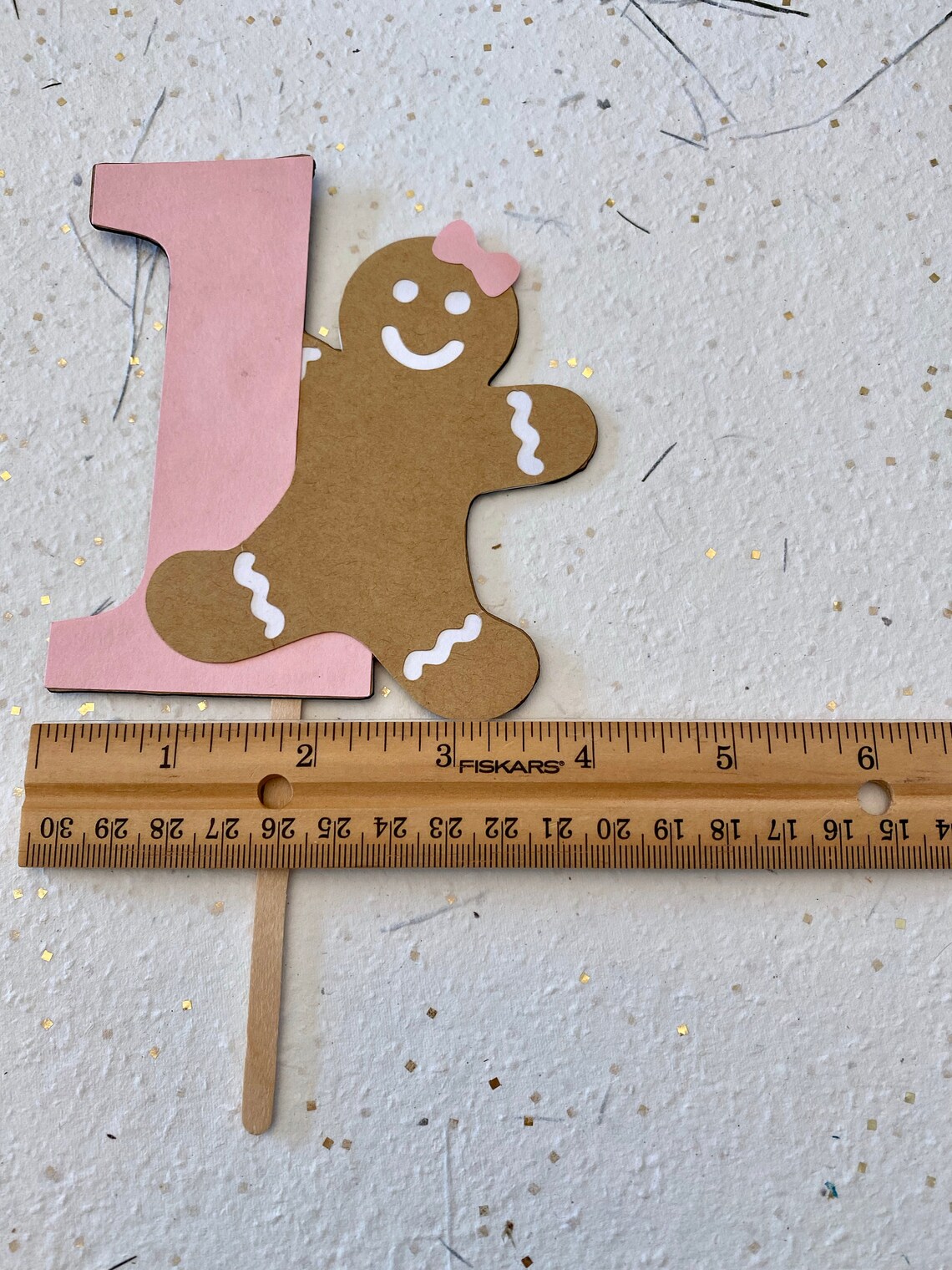 Gingerbread First Birthday Cake Topper Girl ONE Cake Topper | Etsy