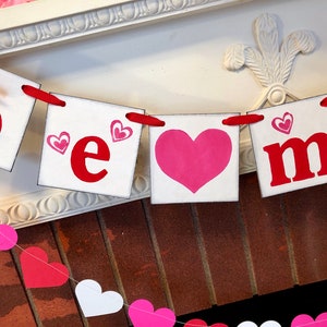 Valentines Decorations BE MINE Banner Valentines Day Decor Heart Banner ...