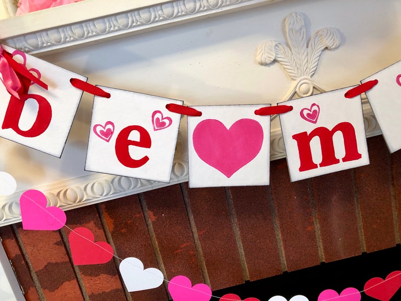 Valentines Decorations BE MINE Banner Valentines Day | Etsy