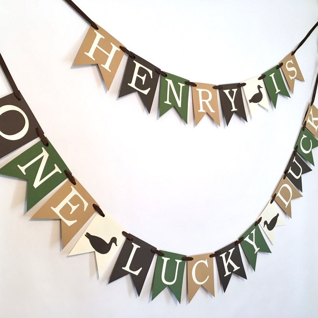 One Lucky Duck Banner: Custom Duck Hunting 1st Birthday Decor - Etsy