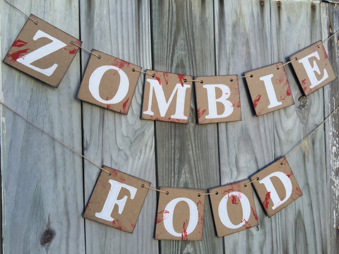 Halloween Decorations Zombie Banner Halloween Party Decor - Etsy