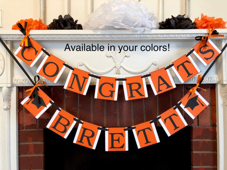 Graduation Decorations / Orange High School Graduation/ Class - Etsy