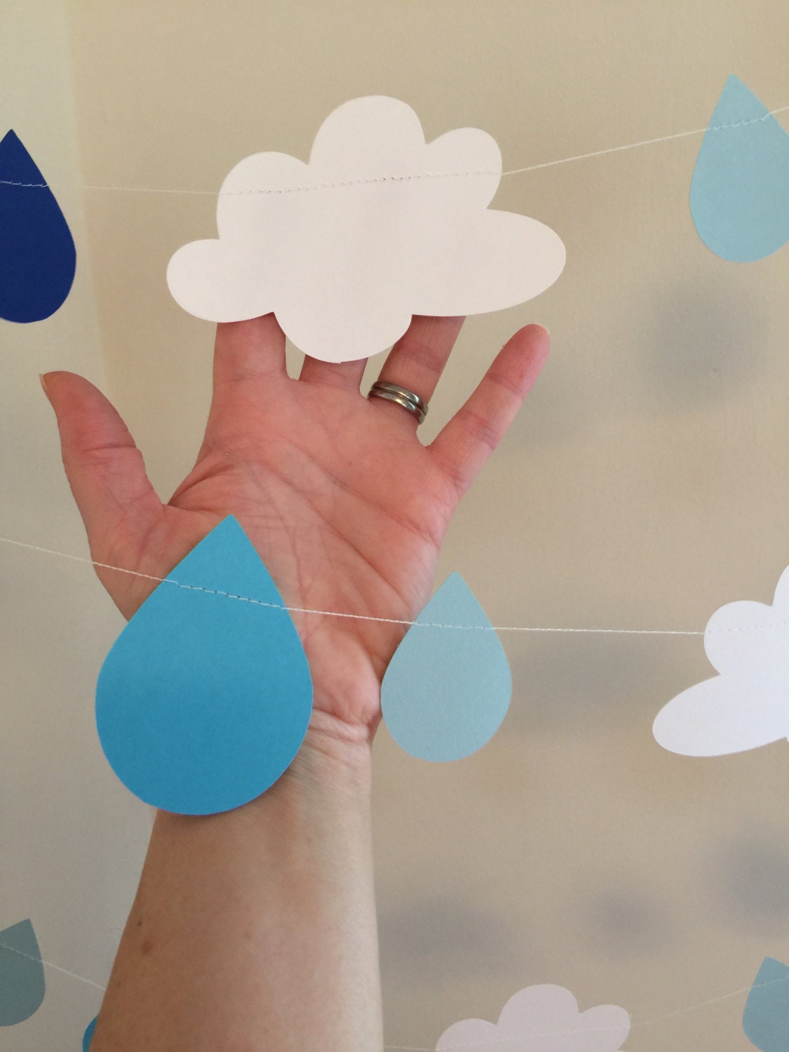 Baby Sprinkle Decorations Boy Raindrop Backdrop Decoration | Etsy