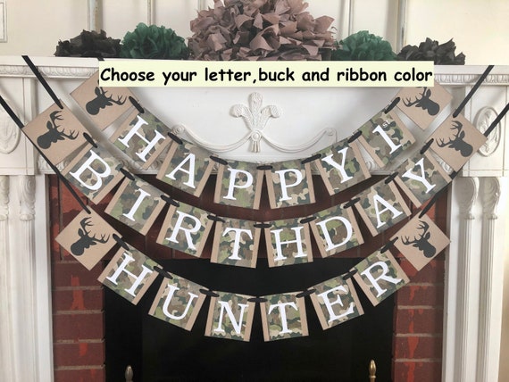 Hunting Birthday Decoration - Buck 1st 40th birthday Decor - Buck ...