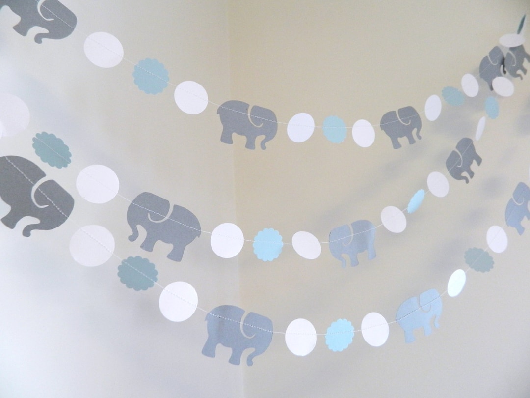 Elephant Baby Shower Boy / Elephant Birthday Decorations Girl / Gender ...