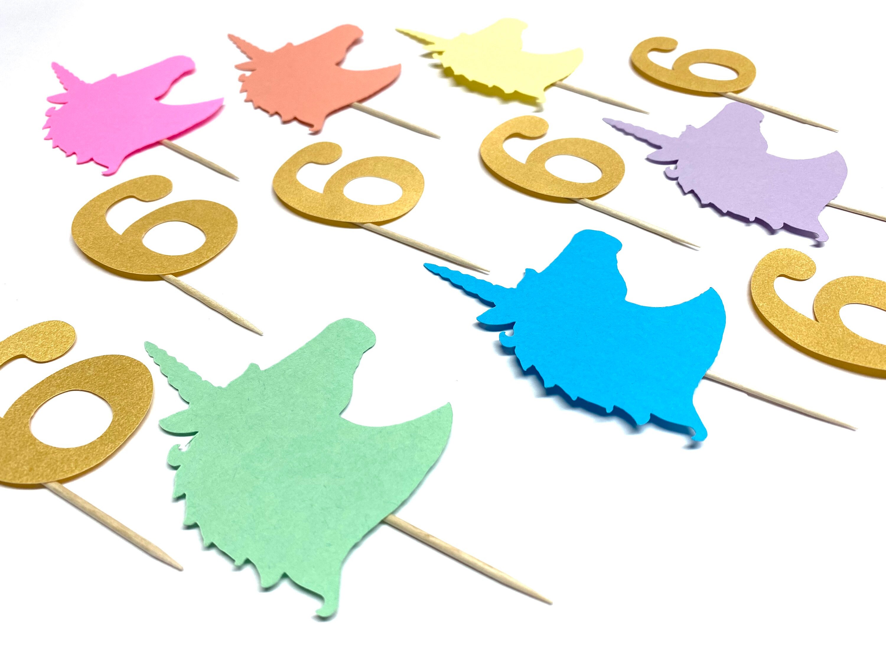 Unicorn Birthday Cupcake Toppers Magical Unicorn Decoration - Etsy