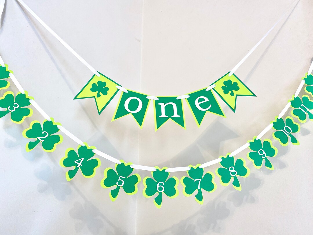 Lucky ONE 1st Birthday Decor ONE High Chair Banner Pink - Etsy