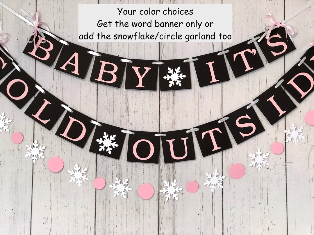 Baby Its Cold Outside Baby Shower Pink - Little Snowflake Baby Shower ...