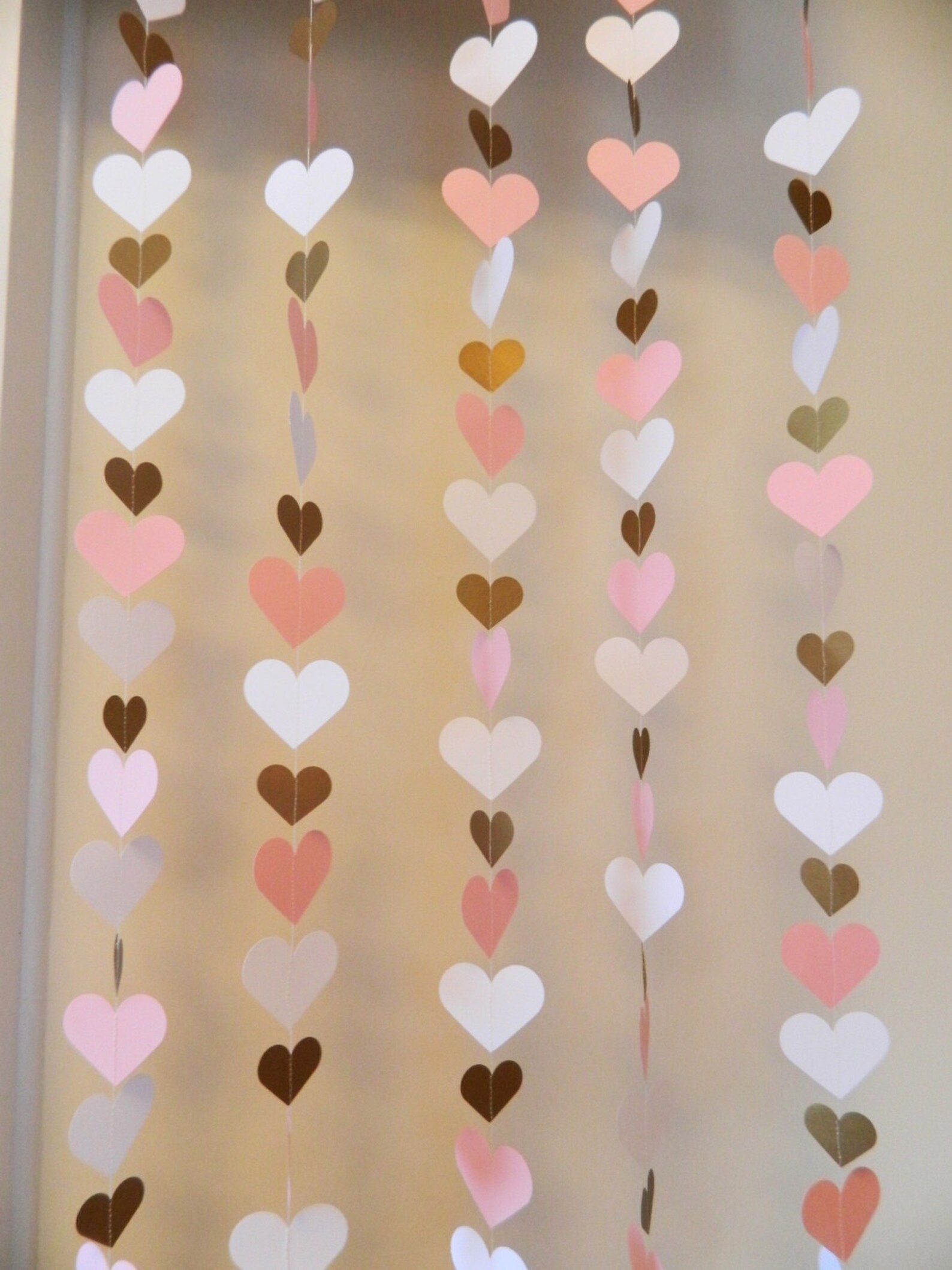 First Birthday Heart Backdrop Girl Pink and Gold Heart | Etsy