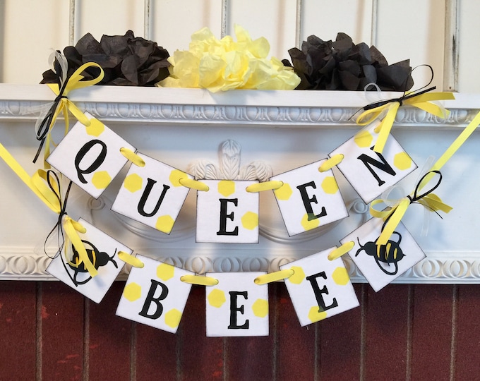 Queen Bee Birthday High Chair Banner, Queen Bee Banner, Queen Bee Theme ...