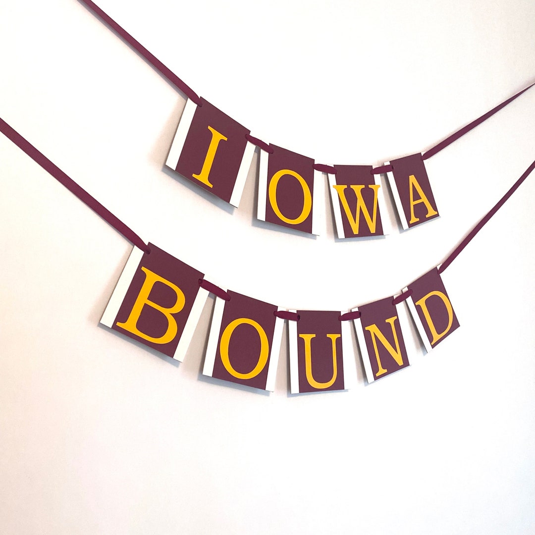 College Bound Banner Yellow and Red Graduation Decor Custom University ...