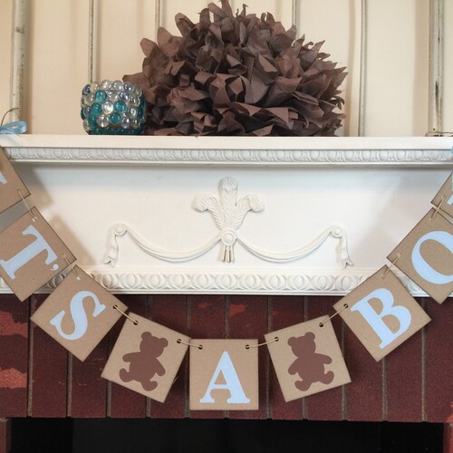 Teddy Bear Baby Shower Banner It's A Boy Banner - Etsy