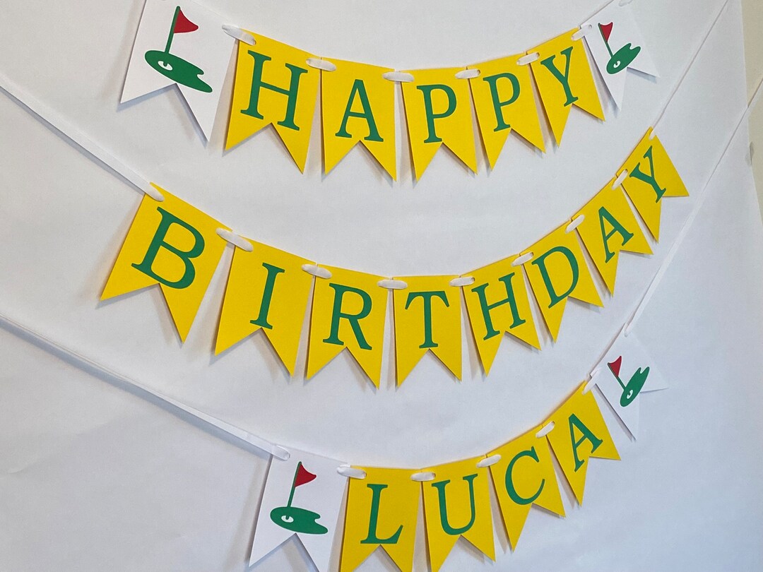 Golf Birthday Banner: Par-tee Party Decorations , Yellow & Green - Etsy