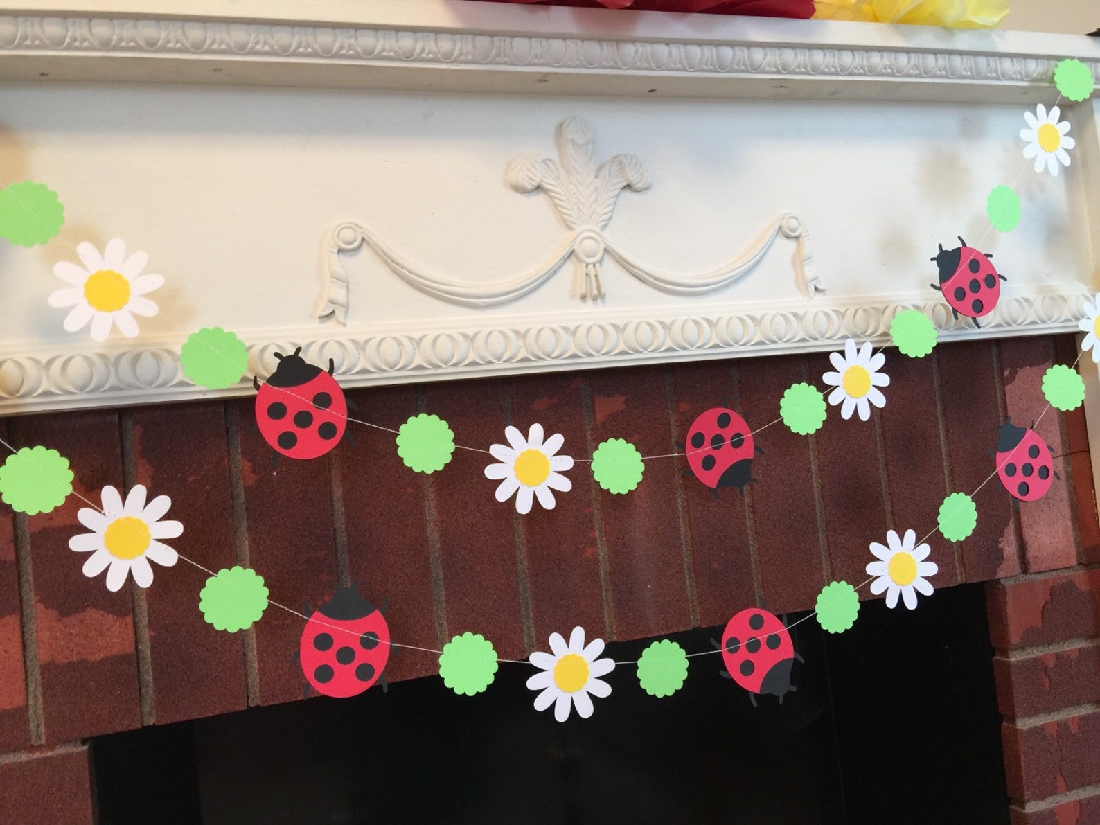 Lady Bug Garland / 6ft Daisy and Ladybug Birthday Decor / 1st - Etsy ...