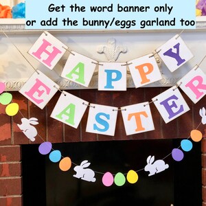 Easter Decorations - Happy EASTER Mantle or Wall Banner - Easter Banner ...