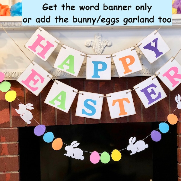 Happy Easter Banner - Etsy