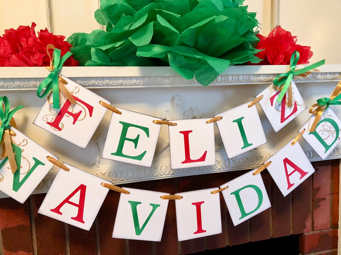 Feliz Navidad Banner Spanish Christmas Decor Spanish - Etsy UK