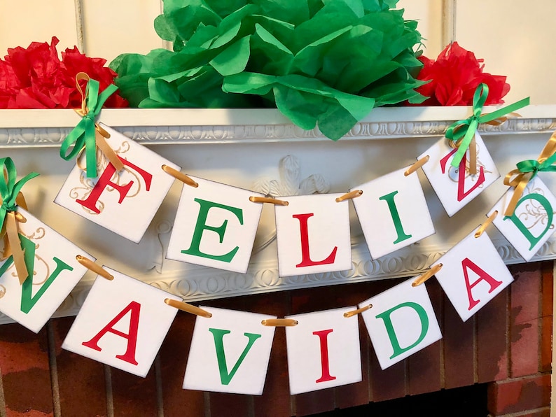 Feliz Navidad Banner Spanish Christmas Decor Spanish | Etsy