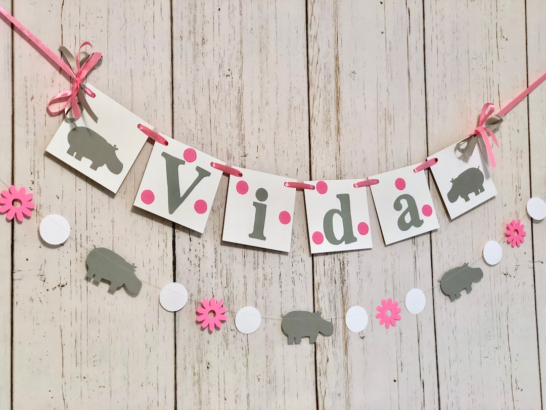 Hippo Baby Shower Decorations Girl , Hippo 1st Birthday Decorations ...