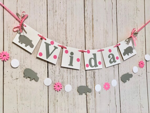 Hippo Baby Shower Decorations Girl , Hippo 1st Birthday Decorations ...