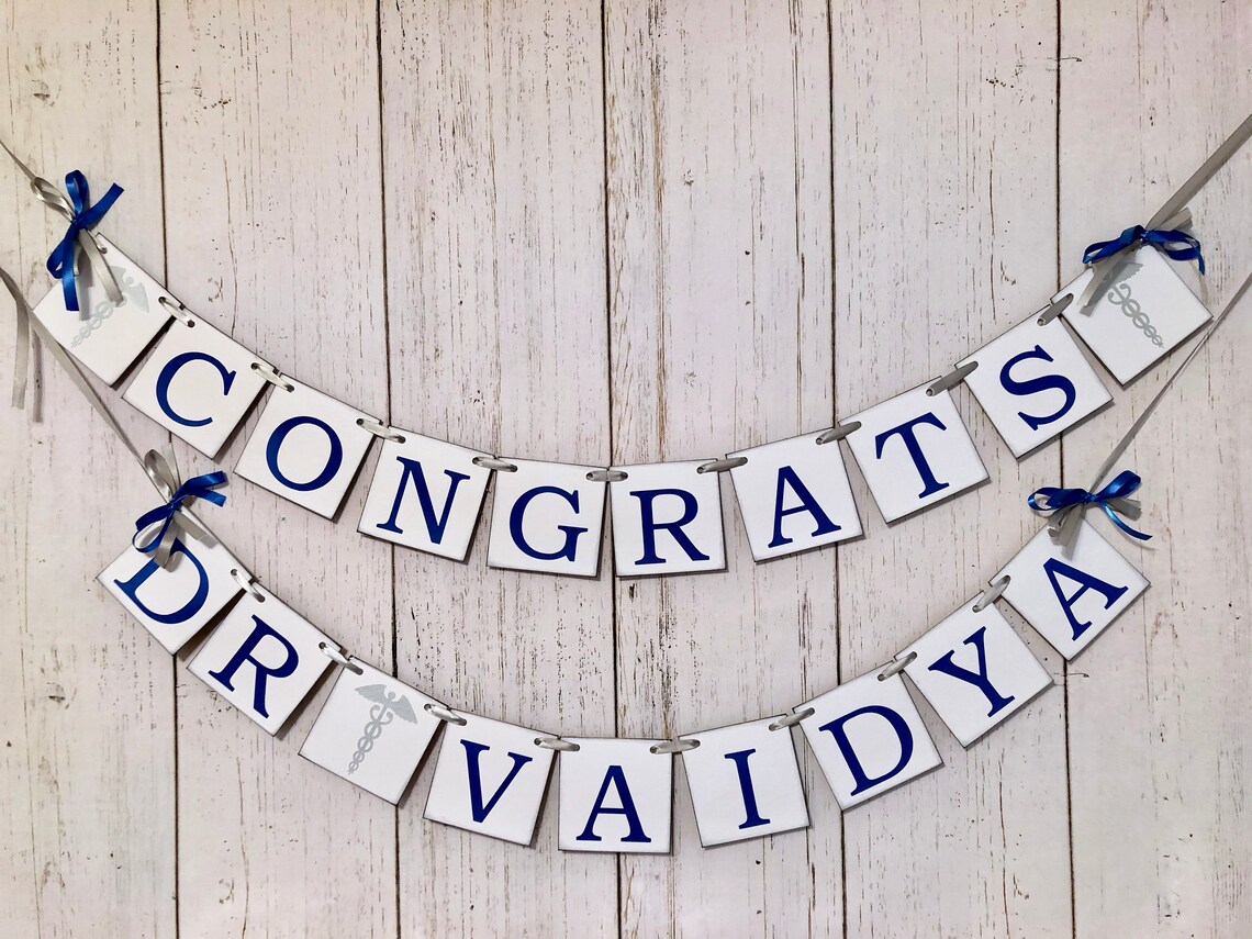 Doctor Graduation banner Medical Graduation decoration | Etsy