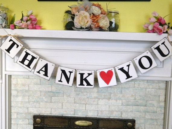 Thank you Wedding Photo Sign - Wedding Banners - Rustic Wedding ...