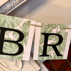 Tropical Bridal Shower Decorations / Bride to Be Banner / Luau Monstera ...