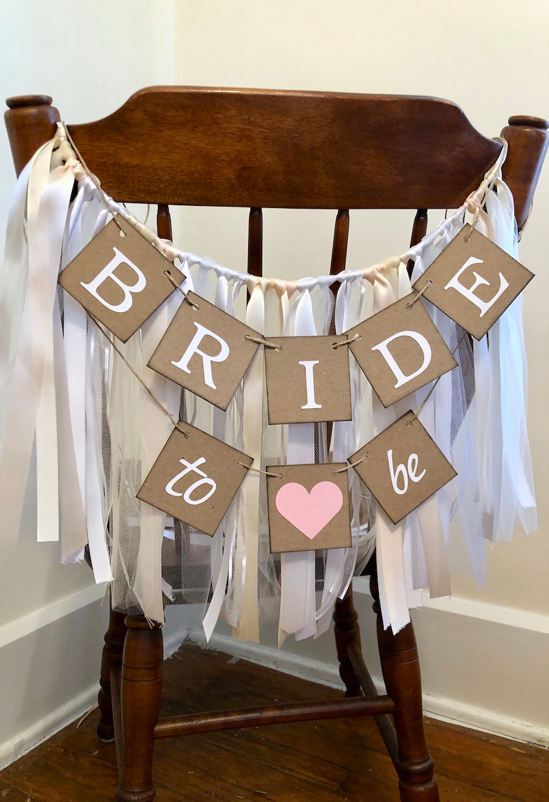 Bride to Be Chair Banner: Burlap Bridal Shower Decor - Etsy