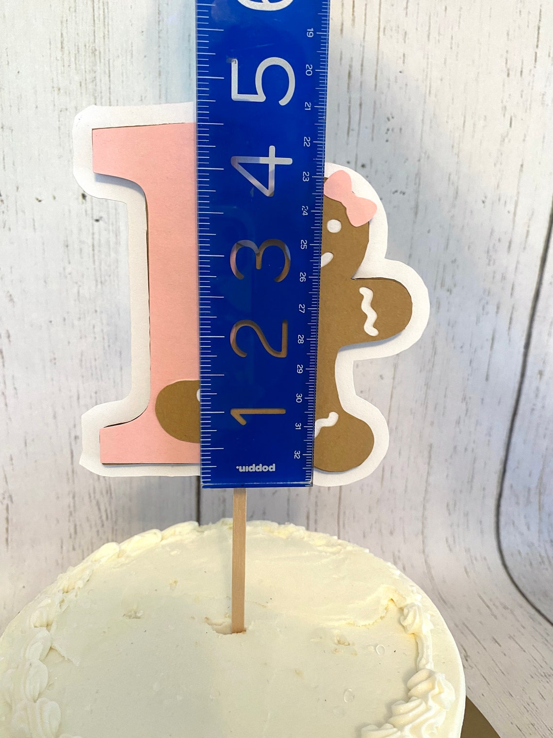 Gingerbread First Birthday Cake Topper Girl ONE Cake Topper - Etsy