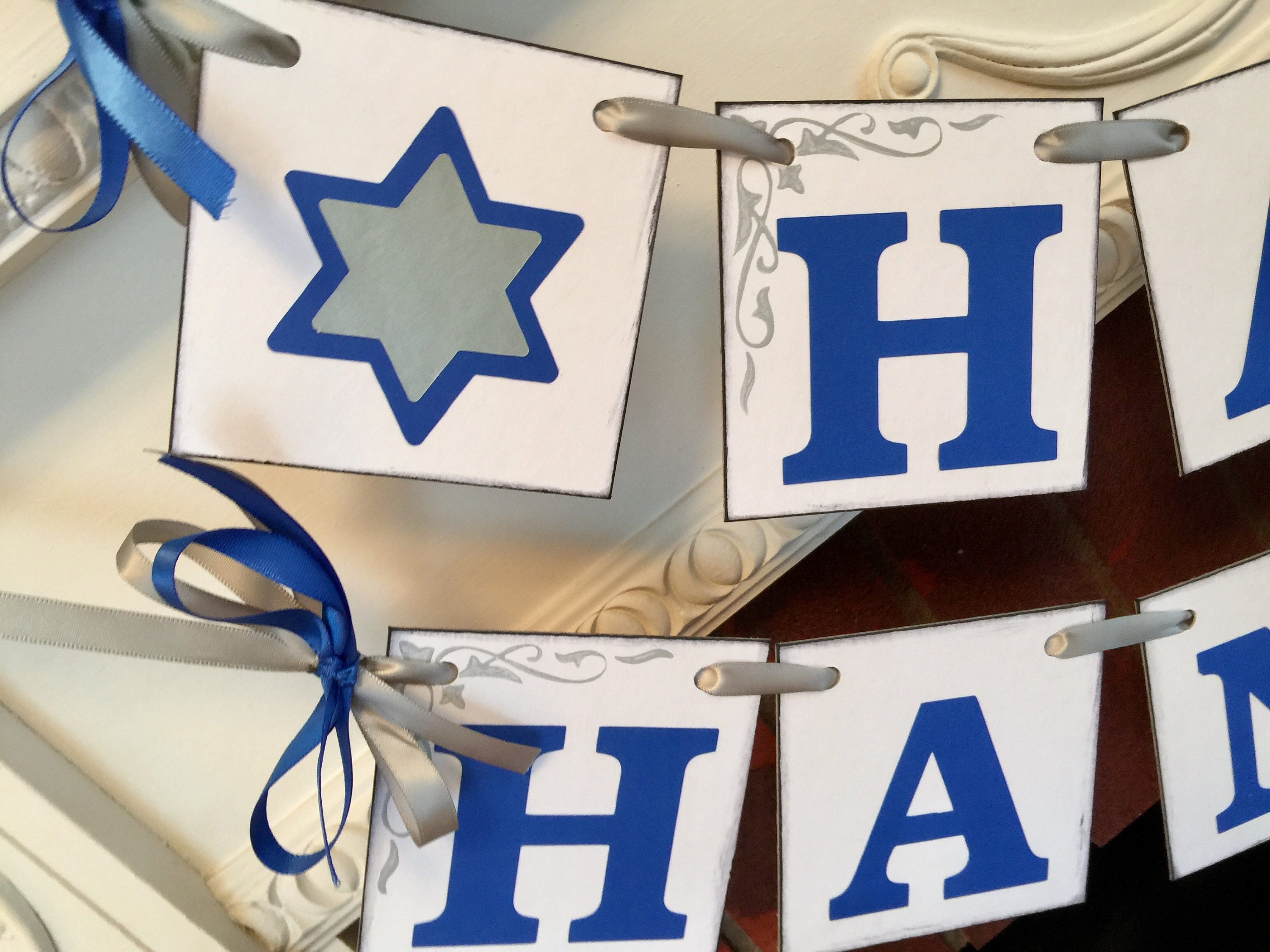 Hanukkah Decorations Happy Hanukkah Banner Dreidel Banner - Etsy Canada